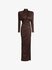 Платье BALMAIN Long flowing jersey dress, размер 42, brown