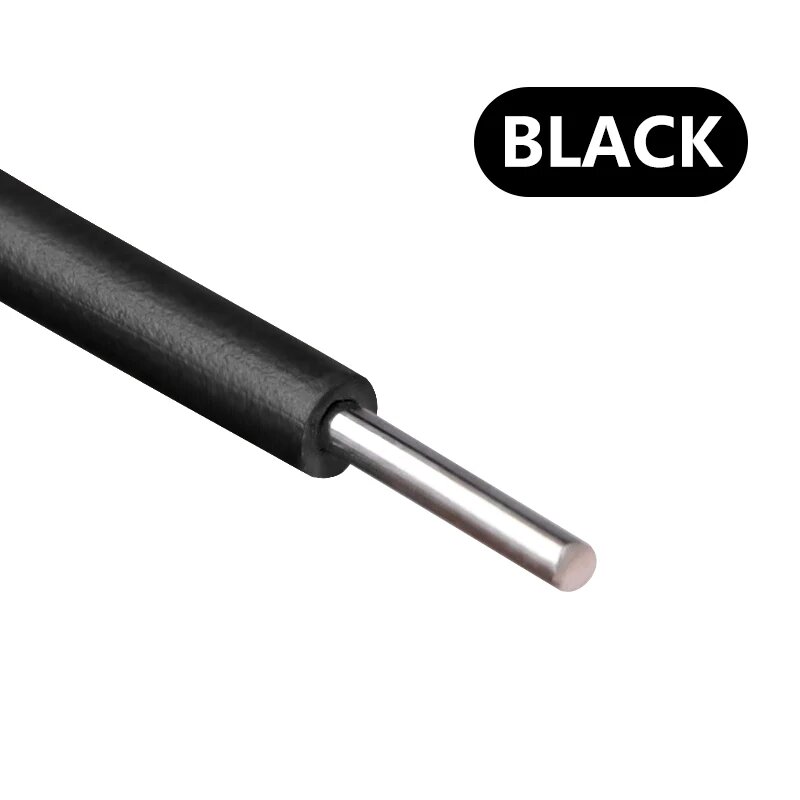 Медный одножильный провод с ПВХ изоляцией 1007 26AWG-14AWG 22AWG, Black, 10 meters