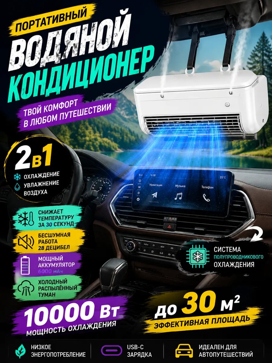 Портативный воздушный охладительДля дома, кухни и автомобиля