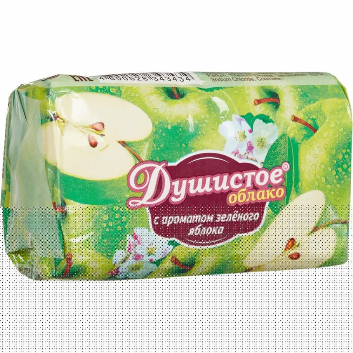 Мыло кусковое туалетное Душистое облако с ароматом зеленого яблока, 90г, 63шт.