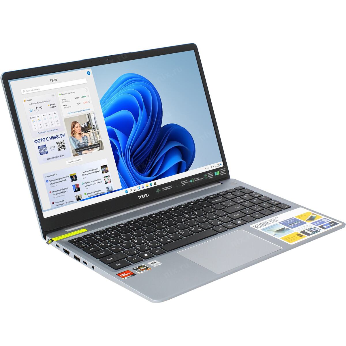 TECNO MEGABOOK K15SDA 068065 Ryzen 7 5825U/16/1TbSSD/WiFi/BT/Win11/15.6" — фото 1