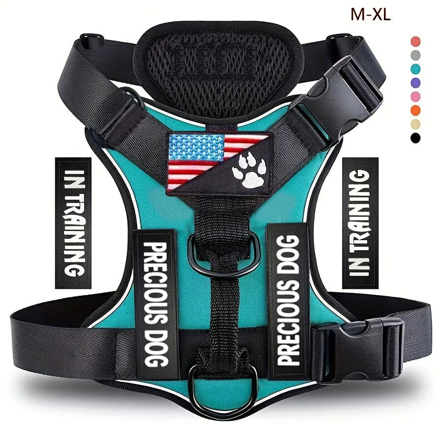 Зеленая шлейка для собак Precious Dog, In Training, M-XL