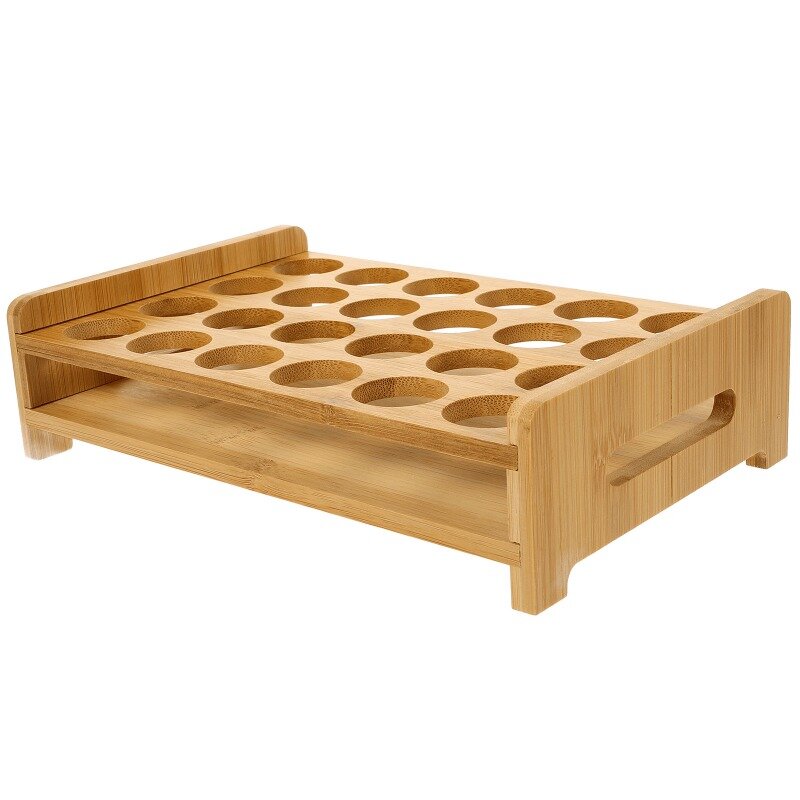 Деревянная подставка для стаканов с виски, цвет сосна, 10,12 × 6,34 × 2,56 дюйма
