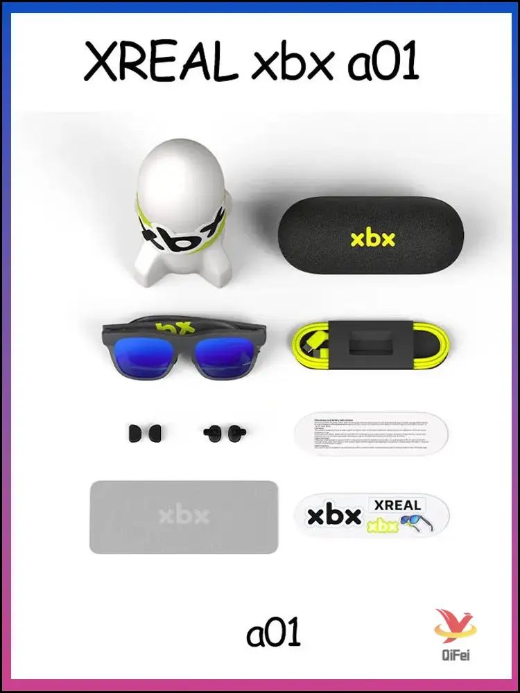 XREAL xbx a01 / a01+ Умные AR-очки весом 62 грамма, поддерживают HDR10, имеют яркость 1600 нит и угол обзора 50 , идеально подходят для просмотра фильмов.-x