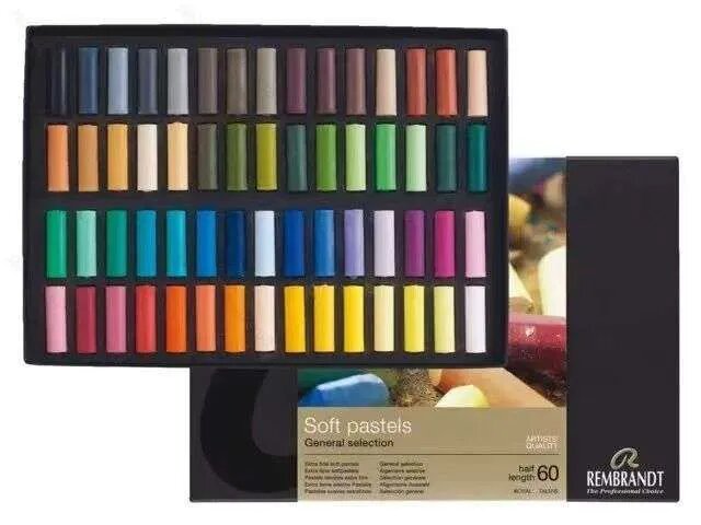 Пастель Rembrandt Soft Pastels General Selection, 60 шт, 300 г, Сухая, Разноцветный