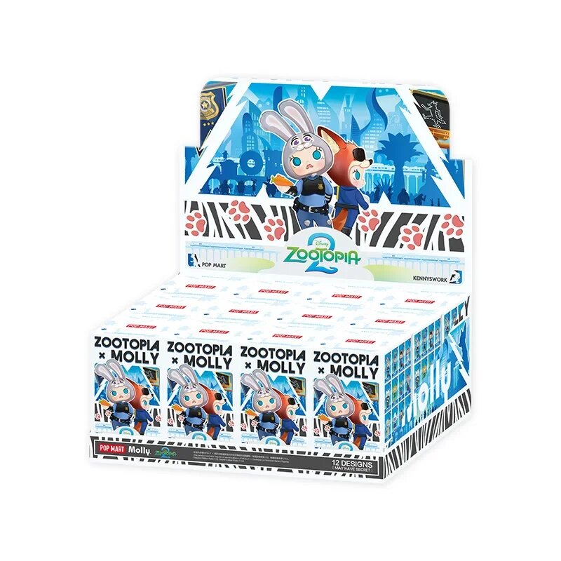 POP MART MOLLY X ZOOTOPIA Серия слепых коробок 12 Blind Boxes