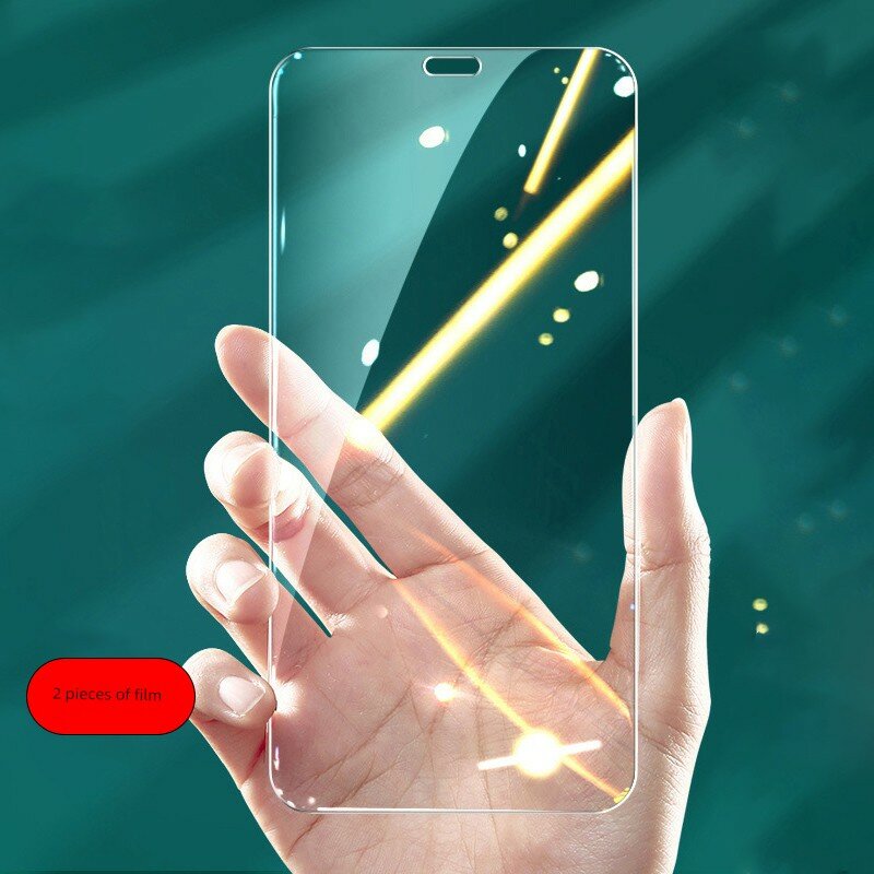 Защитная пленка для iPhone 8 Plus, комплект 2 шт, анти-отпечатки, прозрачная с диамантным покрытием