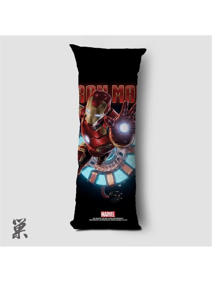 Подушка Marvel Человек-паук и Железный человек 30×80