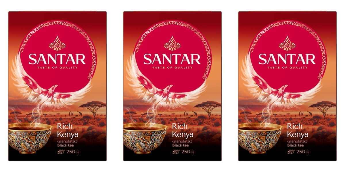 SANTAR Чай Rich Kenya чёрный, гранулированный 250 г, 3 уп