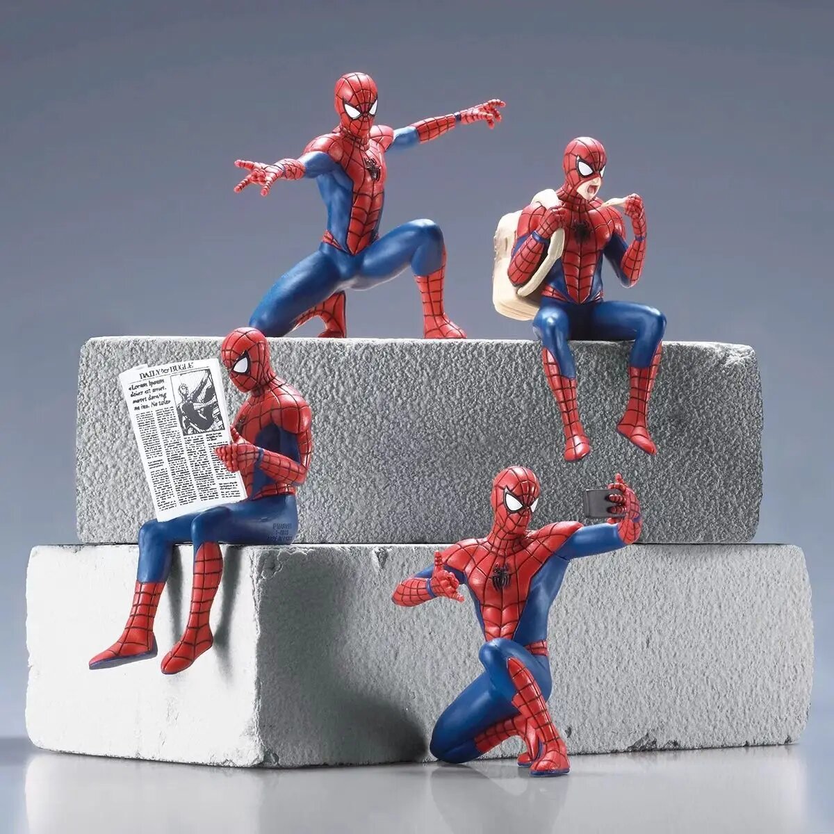 Фигурка Человек-паук Hot Toys Marvel, набор 4 шт.