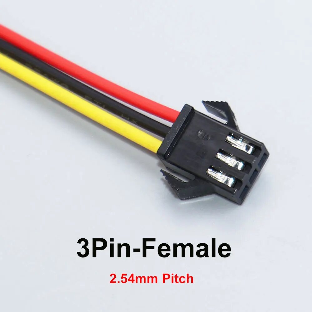 Разъем JST SM для светодиодной ленты 2/3/4/5/6 контактов 5PCS, 3Pin-Female