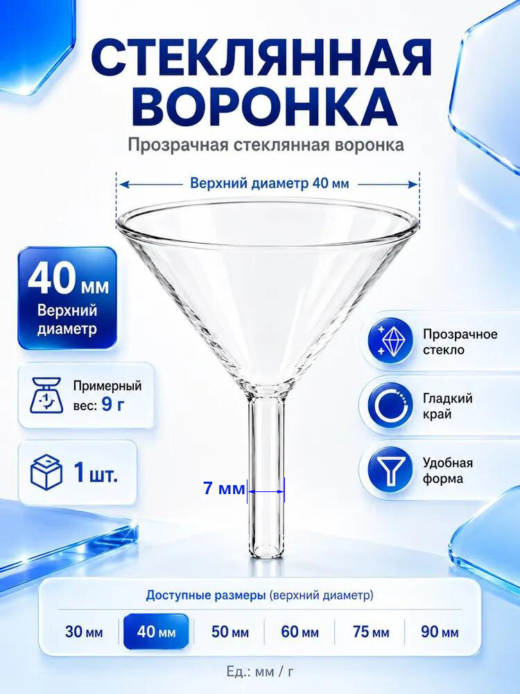 Воронка для коктейлей, диаметр 4 см, 1 шт