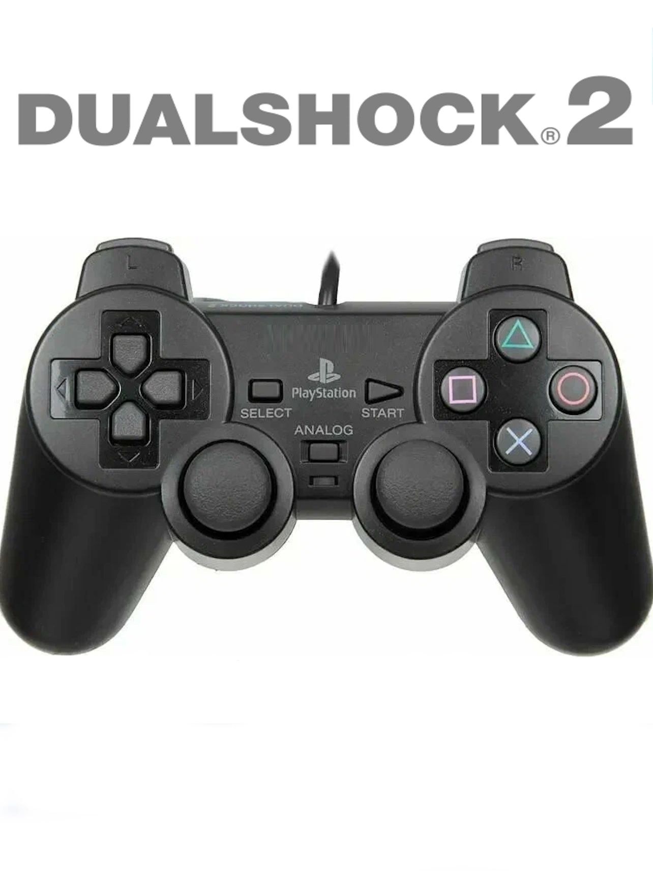Геймпад джойстик Dualshock 2, для PS2, PS1, черный