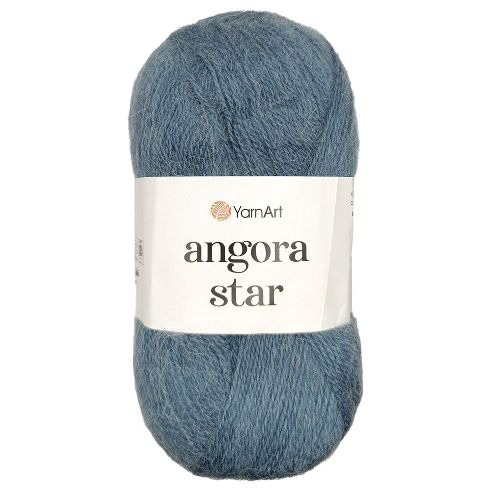 Пряжа для вязания YarnArt Angora Star 3864 серый джинс 100 гр/500 м 20% тонкая шерсть, 80% акрил