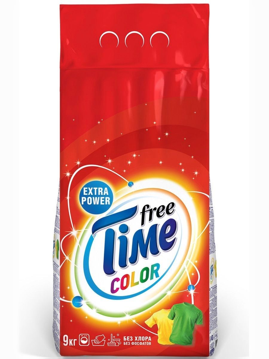 Free Time Стиральный порошок Color автомат, 9кг