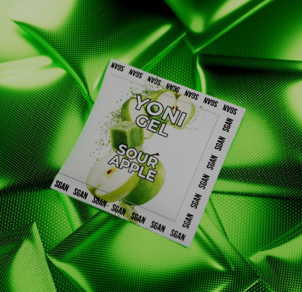 Гель-лубрикант Yoni "Sour Apple" 5 мл, водная основа, лайм и огурец, гипоаллергенный