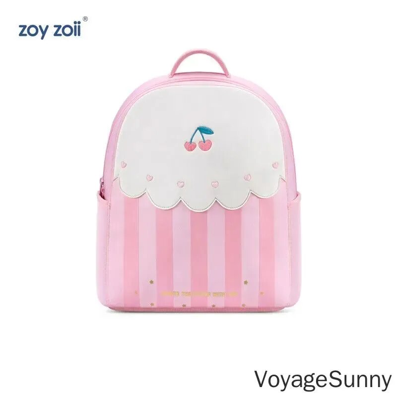 Рюкзак Zoy zoii розовый с принтом вишня, для девочек 6-12 лет, SBR