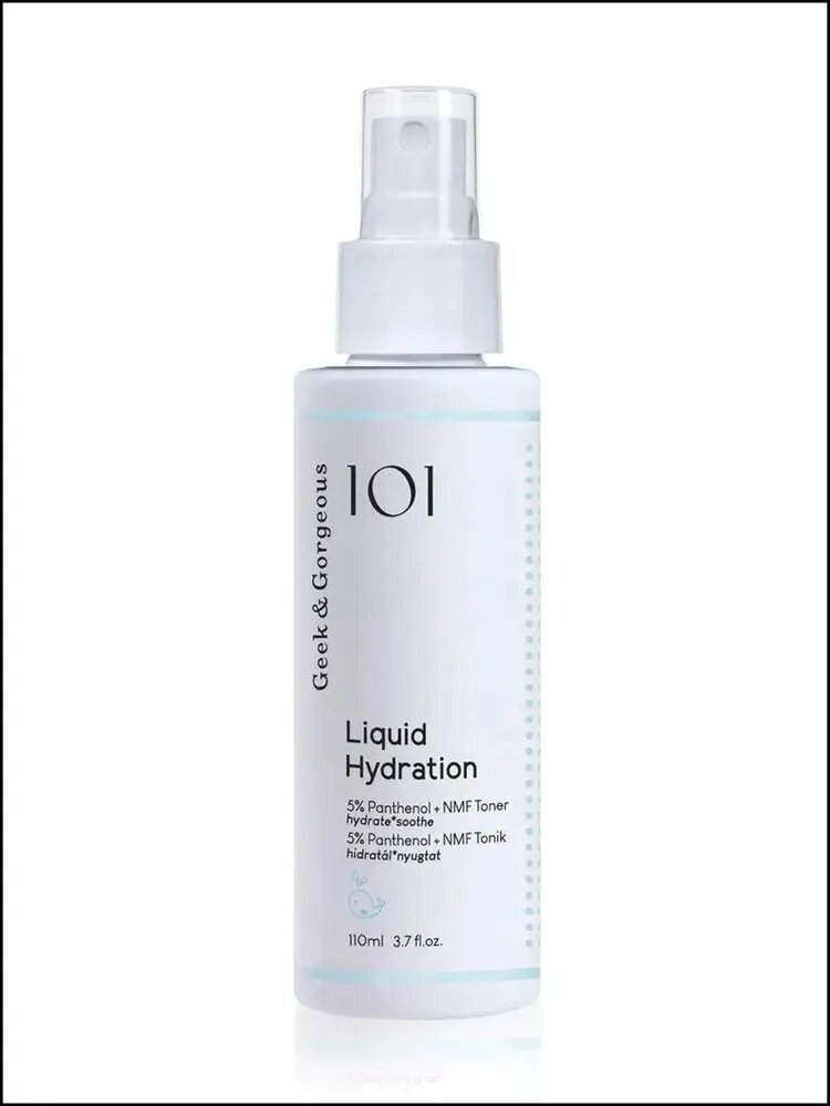 Тоник для лица Geek & Gorgeous 101 Liquid Hydration, увлажняющий, с пантенолом 5%, 110 мл