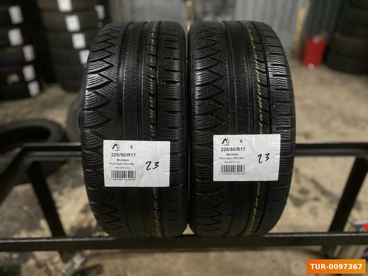 Комплект (2 шт) зимних БУ шин Michelin Pilot Alpin PA3 225/50 R17 40% износ 7708099306