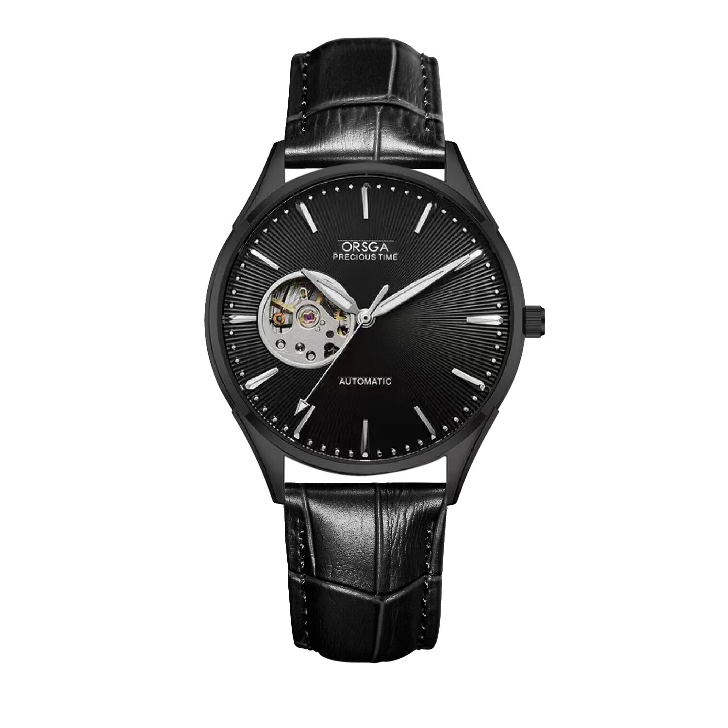 Мужские механические часы ORSGA Skeleton Business Automatic Mechanical Watch: простые и стильные механические наручные часы