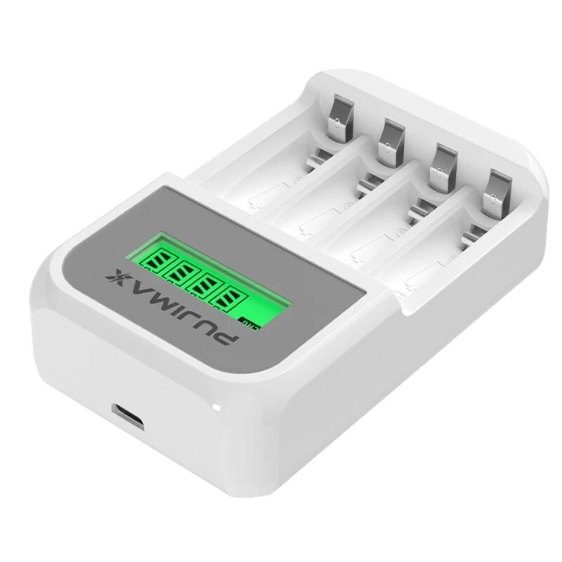 PUJIMAX 4-слотовое зарядное устройство для аккумуляторов AA/AAA