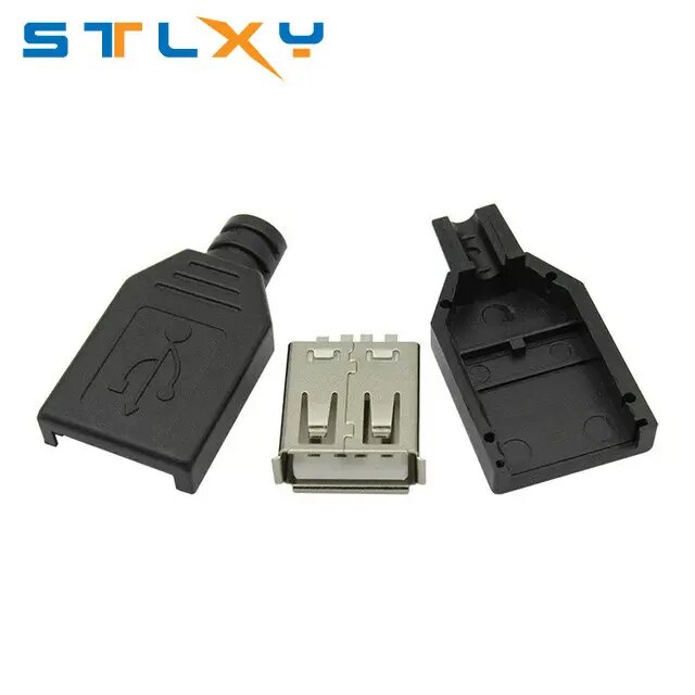 Комплект разъемов Stlxy micro MK5P 4-контактных USB 10set Female usb