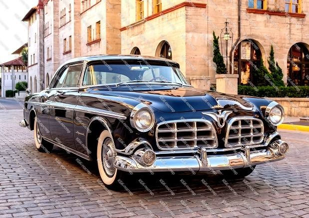 Культовый автомобиль "Chrysler Imperial" 1955-1956 годов. 42х30 см. Постер А3_016.