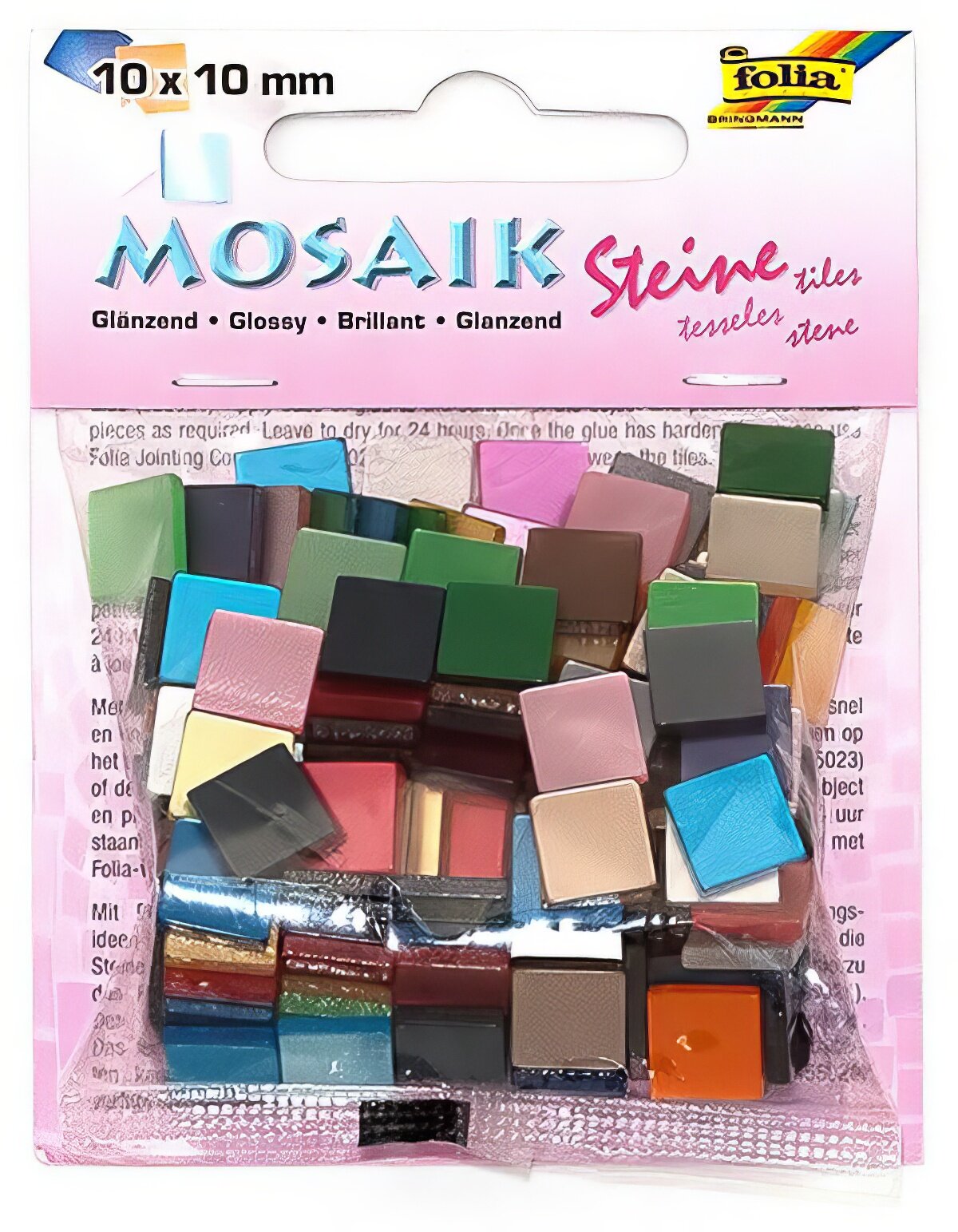 Folia Мозаика Глянцевая 10 x 10 мм 190 шт. ассорти 59209