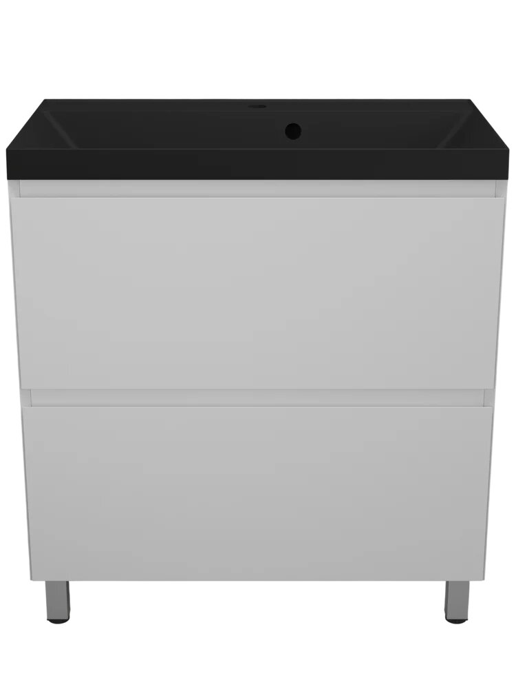 Тумба с раковиной Style Line Манхэттен 80 80 см, с ящиками, раковина для ванной