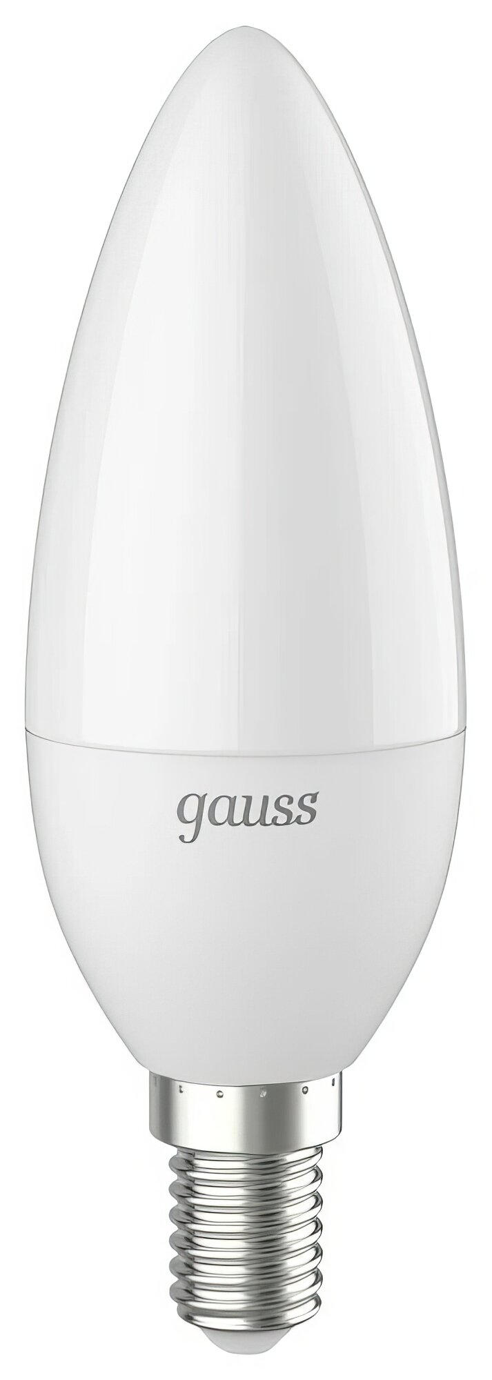 Лампа светодиодная Gauss E14 4100К 6,5 Вт 550 Лм 150-265 В свеча матовая