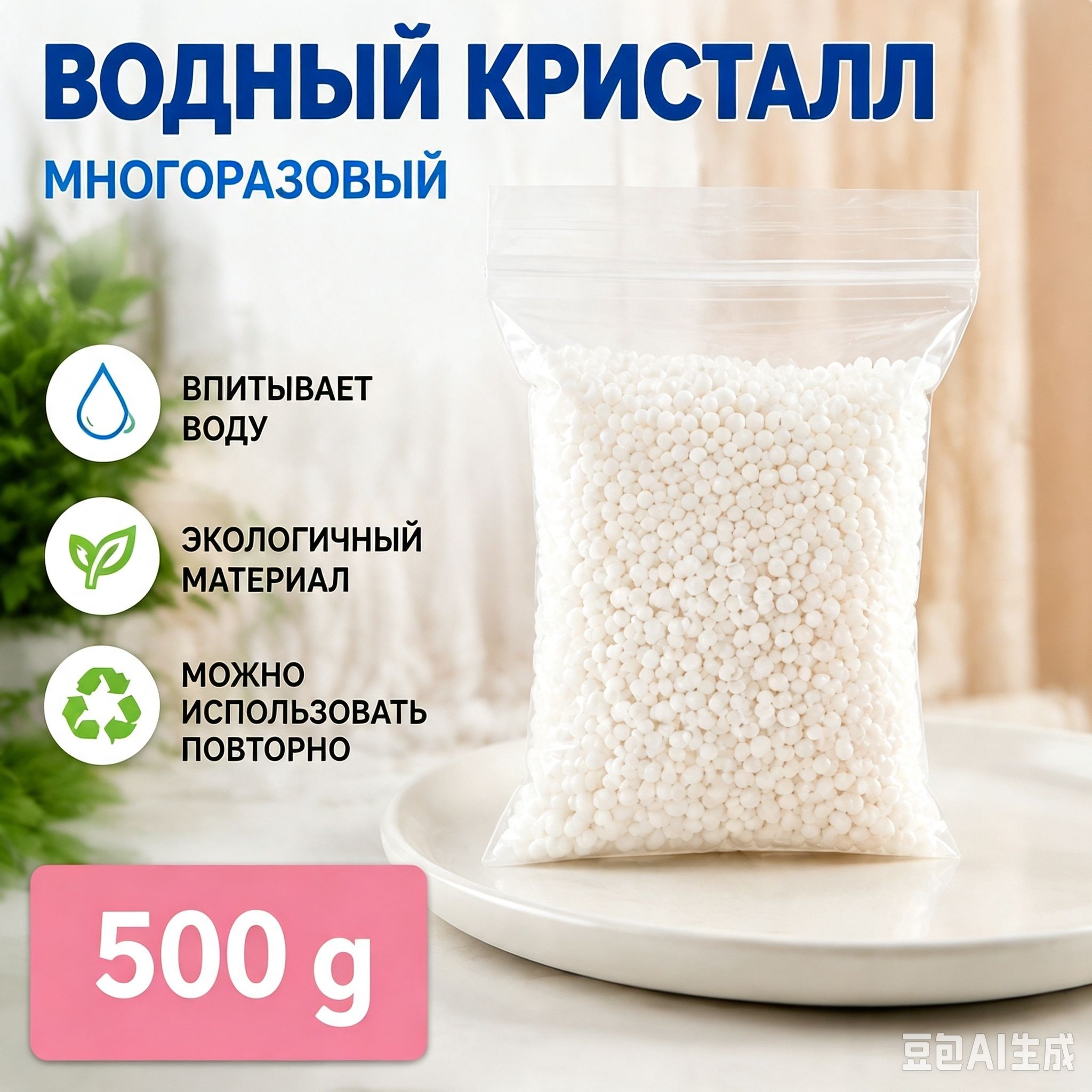 500 граммов кристаллической почвы