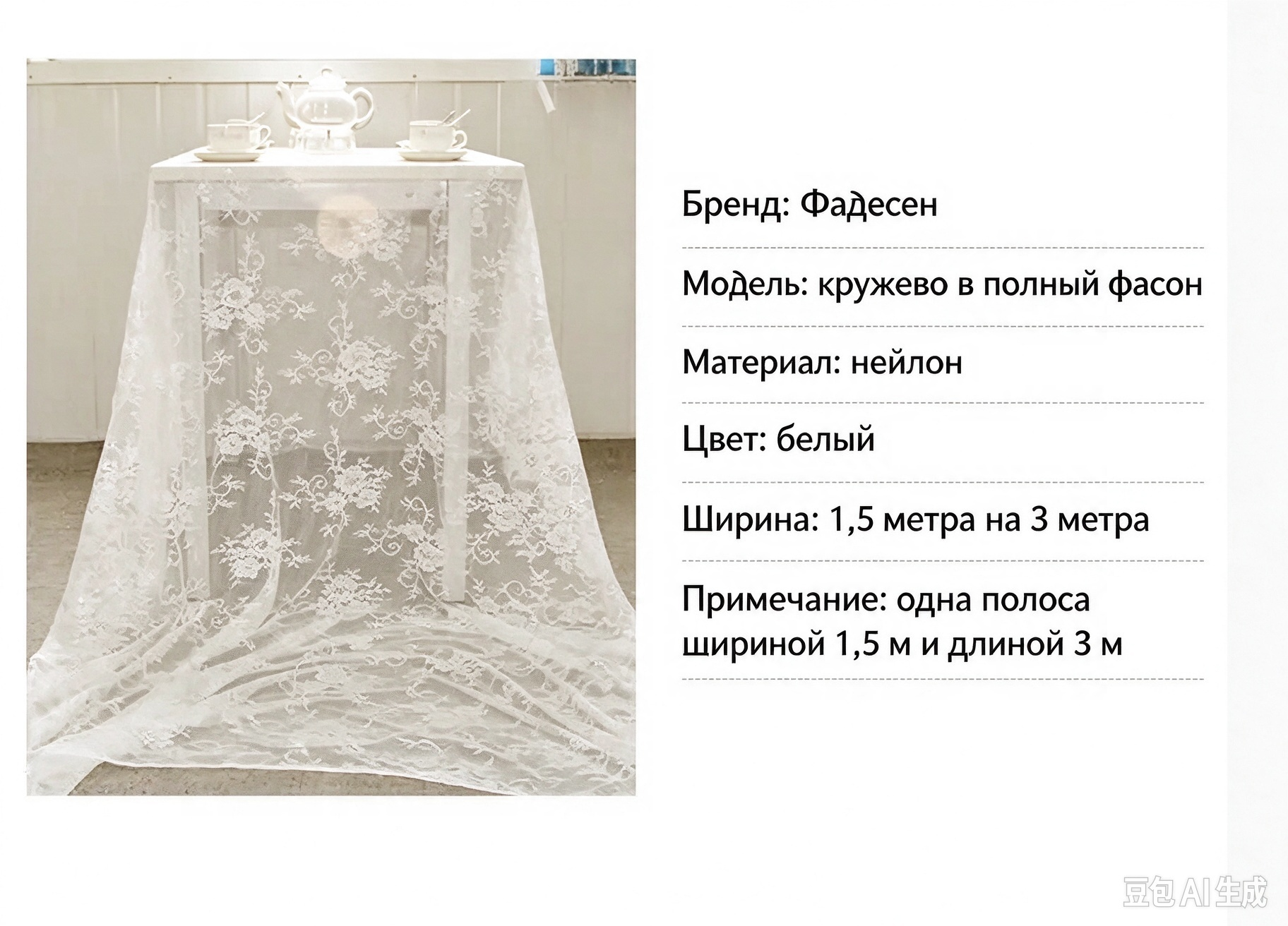 Праздничная кружевая скатерть 150*300 см, нейлон, белая, декор для дома и свадьбы