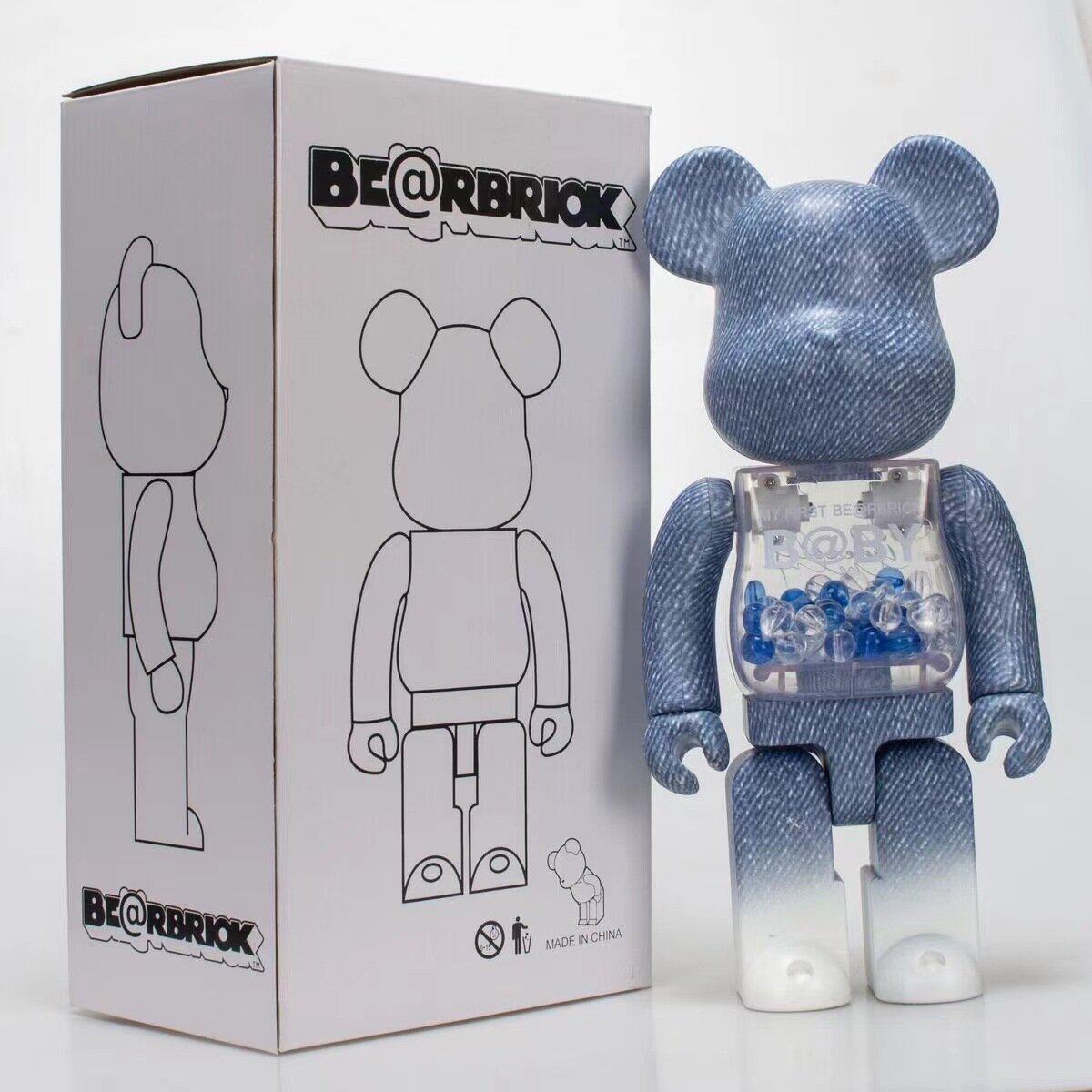 Фигурка медведя Bearbrick 400% Violent Bear Cowboy Thousand Autumn Building Block, модный элемент декора для дома, подарок