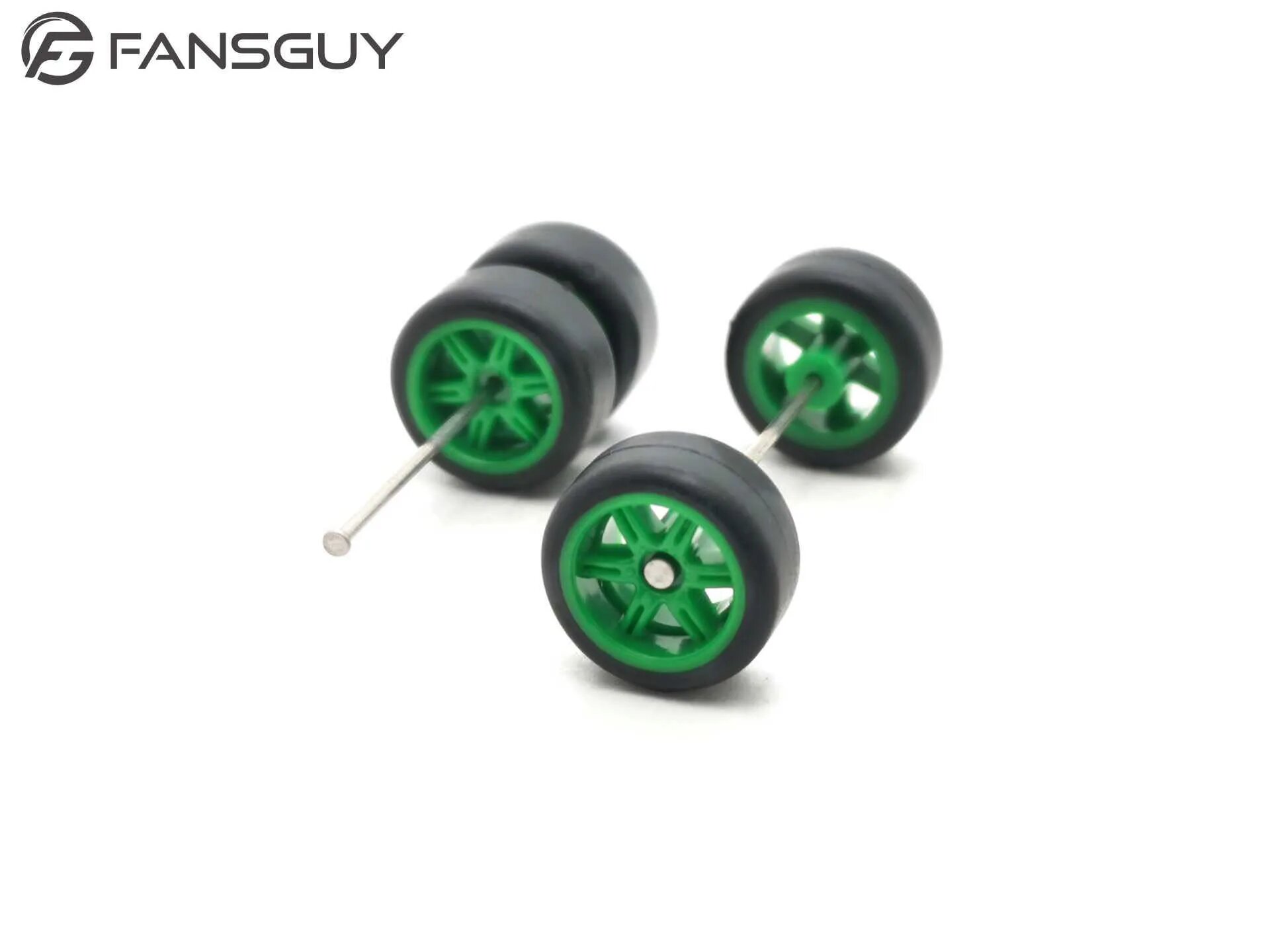 FANSGUY 1/64 Колесные диски для моделей автомобилей, 1 комплект, 11 мм, черные Зеленый, Green C 1