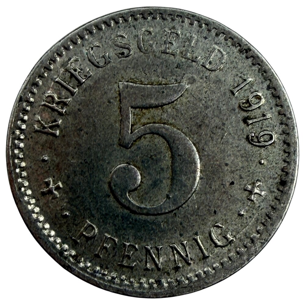 Германия, Веймарская республика, Тройхтлинген 5 пфеннигов 1919 г. (Fe)