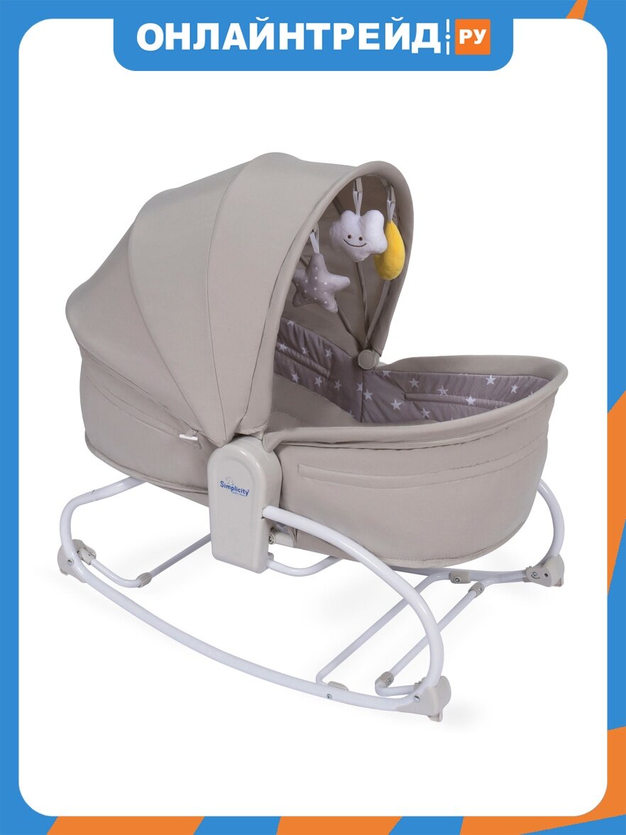 Колыбель Simplicity с электронной системой укачивания 3010 Elite Gray Stars