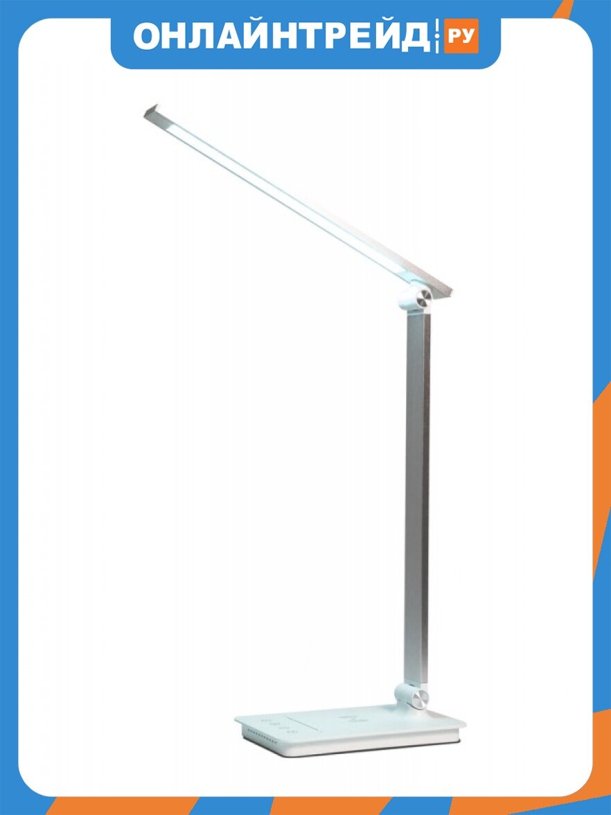Светильник настольный Ultraflash UF-834 C01 белый Led 8Вт, 5 ССТ, диммируемый, ночник, таймер, зарядка