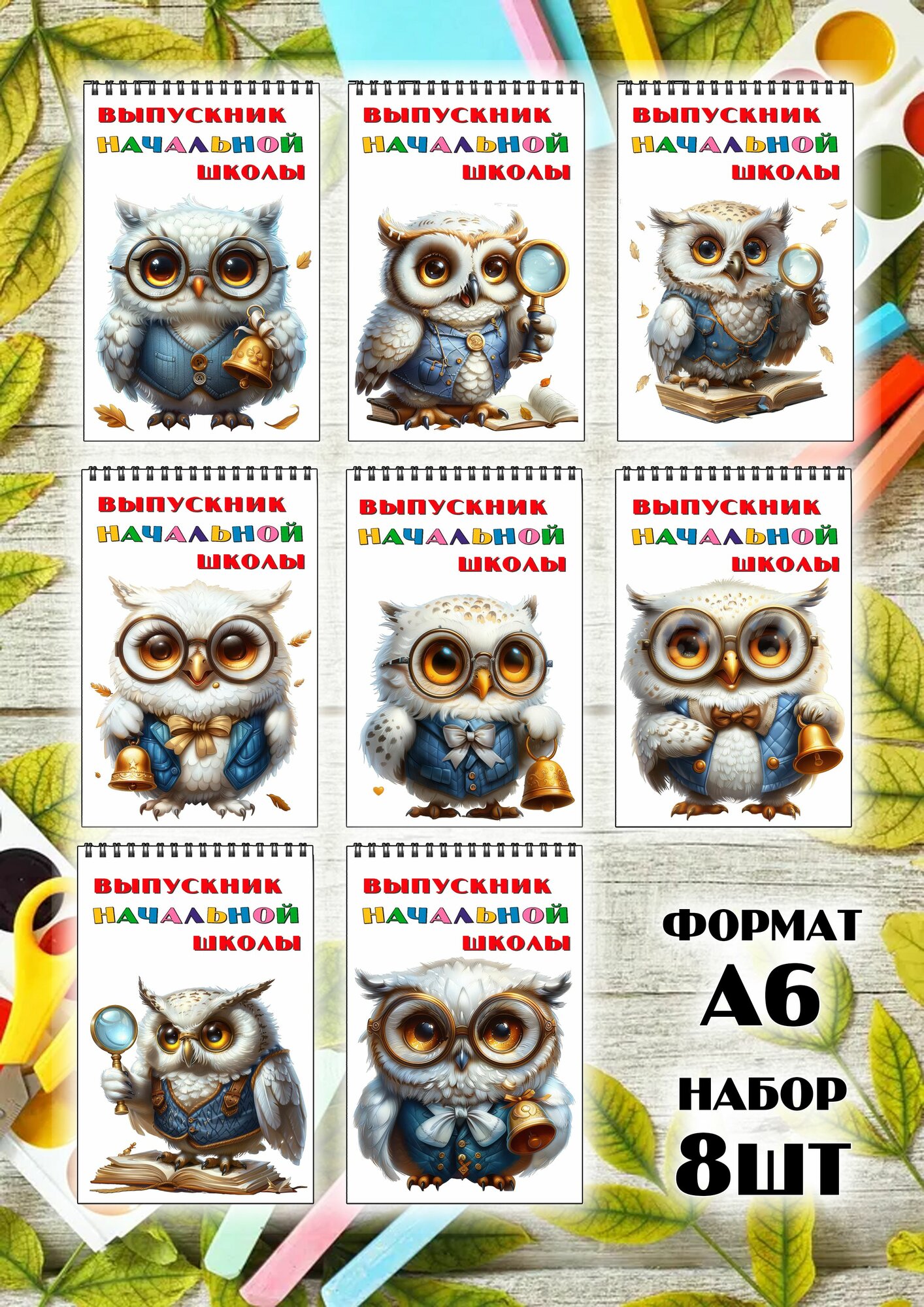 Набор блокнотов выпускник начальной школы 8шт