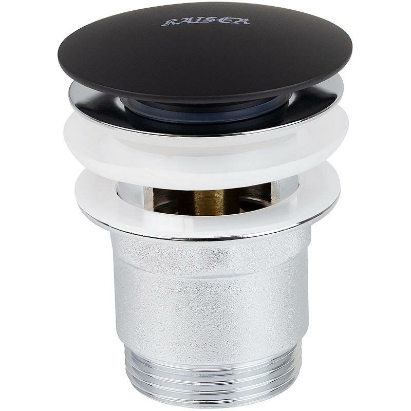 Донный клапан Kaiser 8040-9 click-clack, черный матовый