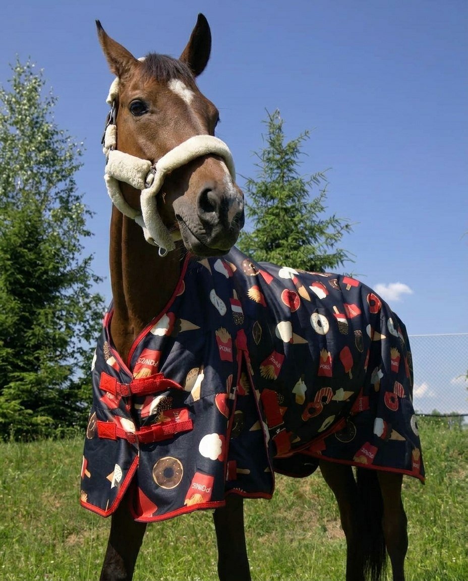 Дождевая попона Пончики 50 г HorsePlanet