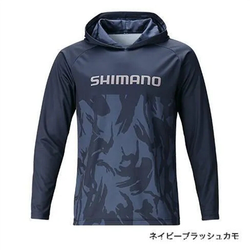 SHIMANO Джерси мужская для рыбалки с капюшоном с принтом Точки, рыболовный лонгслив летний солнцезащитный