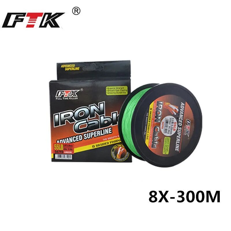 Плетеный провод X 8 PE, 1шт, 300м, 20.1кг, 0,24мм-015