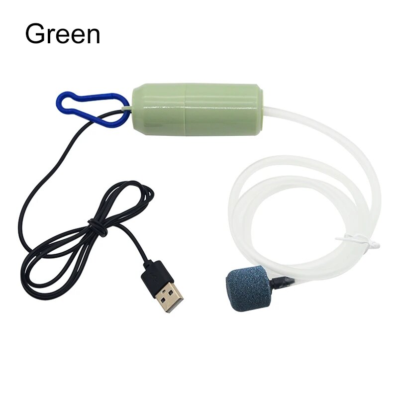 TUNFAN Портативный USB Аэратор для аквариума Зеленый, Green