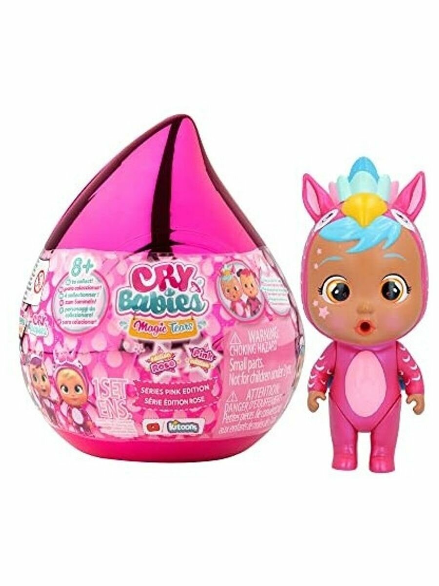 Фигурка Cry Babies Magic Tears розовая с аксессуарами