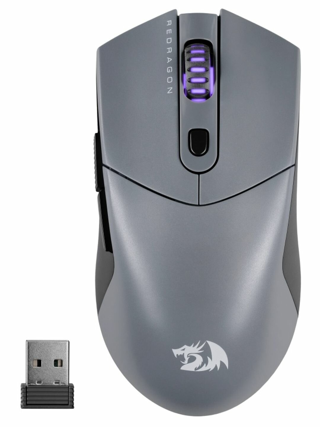 Мышь игровая Redragon St4r Pro, беспроводная, 2.4 ГГц/Bluetooth, 26000 dpi, серый