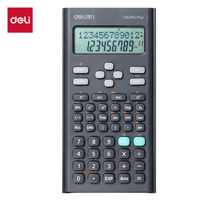 Delix D82MS Plus Небольшой научный калькулятор для студентов и экзаменов в темно-сером цвете компактный дизайн