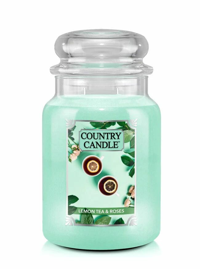 Kringle Candle свеча ароматическая Lemon Tea & Roses Large (740грамм) Limited Edition
