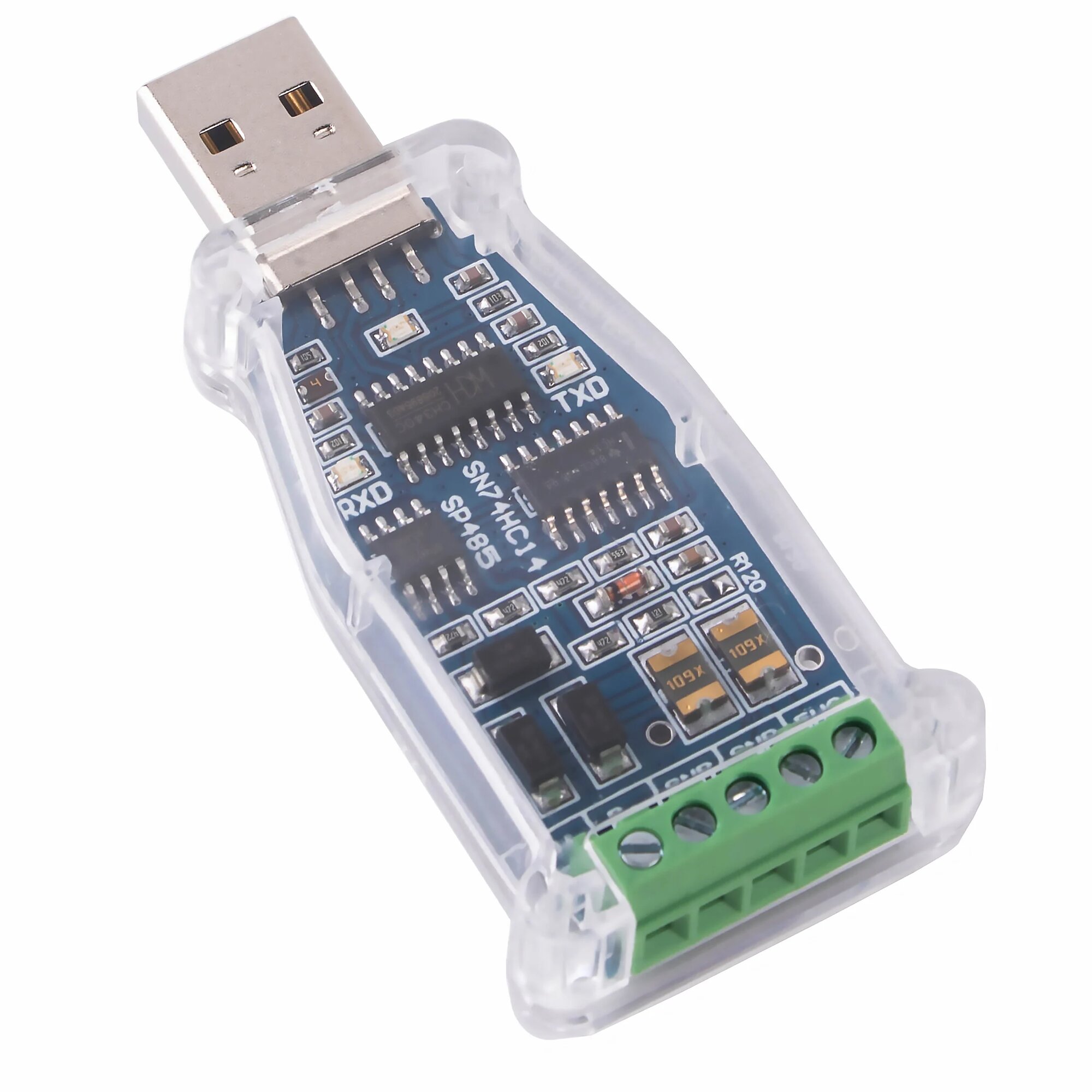 USB к RS485 485, изоляционный модуль, адаптер связи CH340 с TXD RXD светодиодный