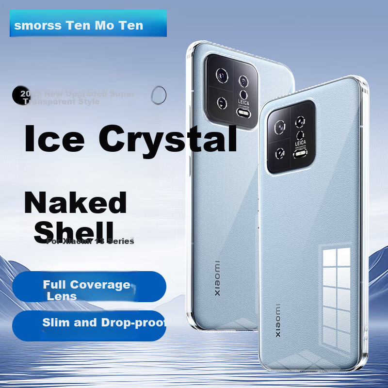 Смартфон чехол Smorss для Xiaomi 13 прозрачный мягкий с полной защитой объектива и устойчивостью к отпечаткам пальцев