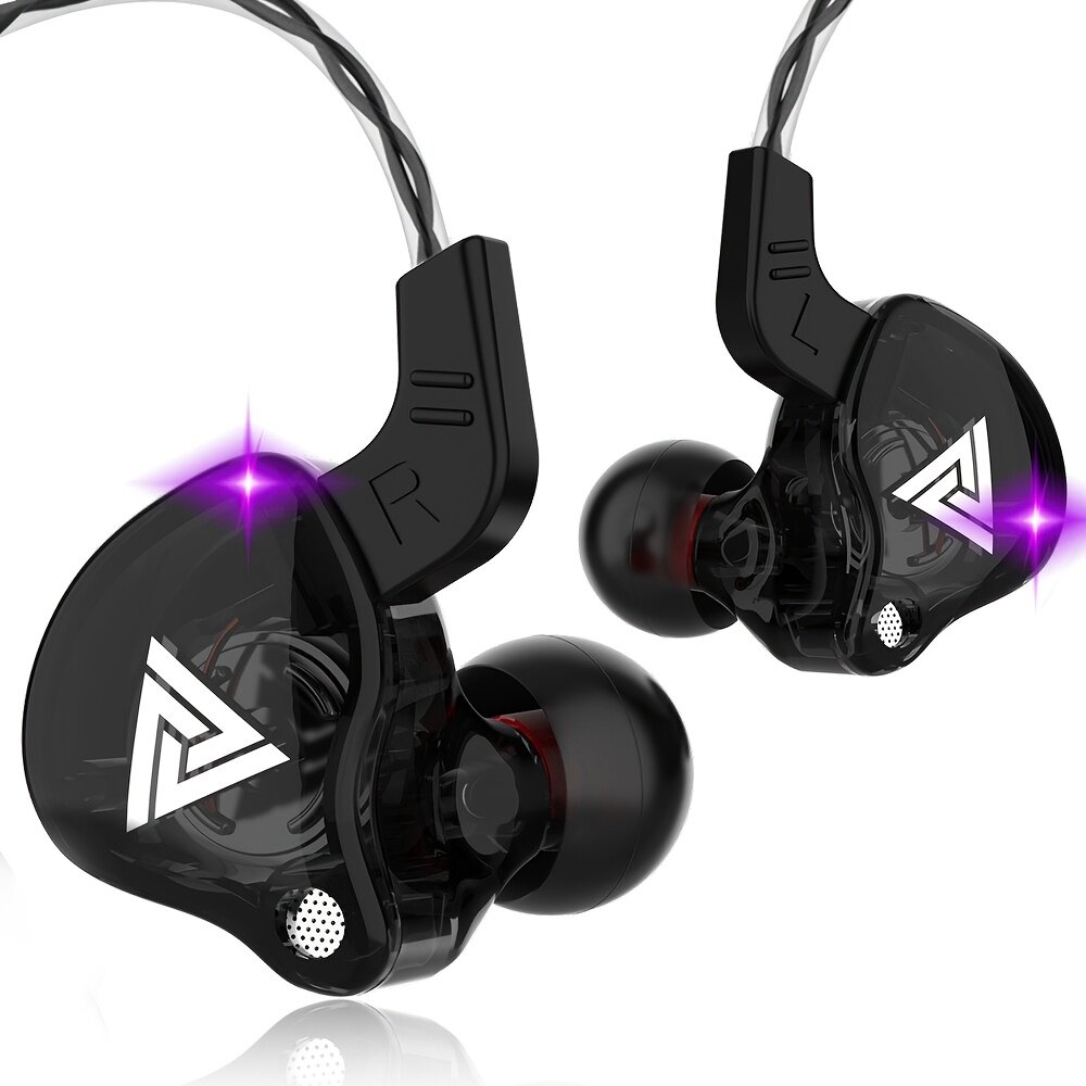 Hi-Fi проводные внутриканальные наушники с микрофоном, шумоподавлением и сабвуфером, для игр и музыки, прочный пластик, длина кабеля 120 см, чёрные